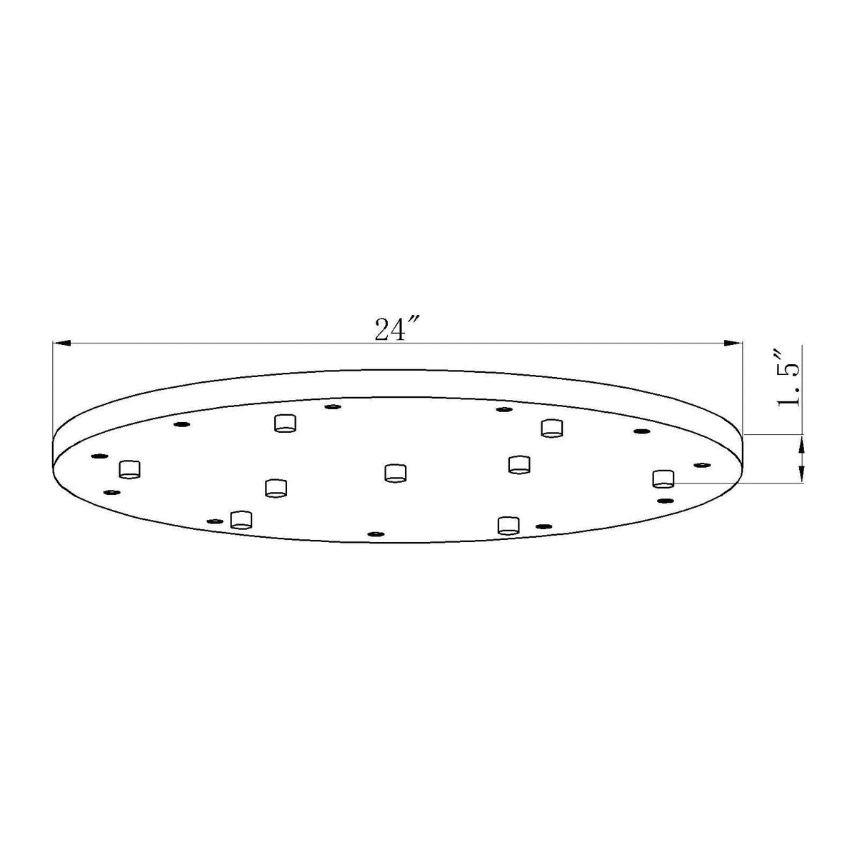 Multi Point Canopy 11-Light Ceiling Plate