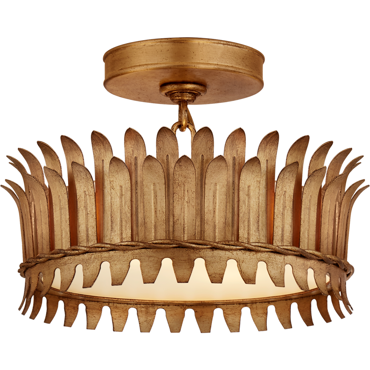 Visual Comfort Signature Collection Leslie 12" Semi Flush Mount