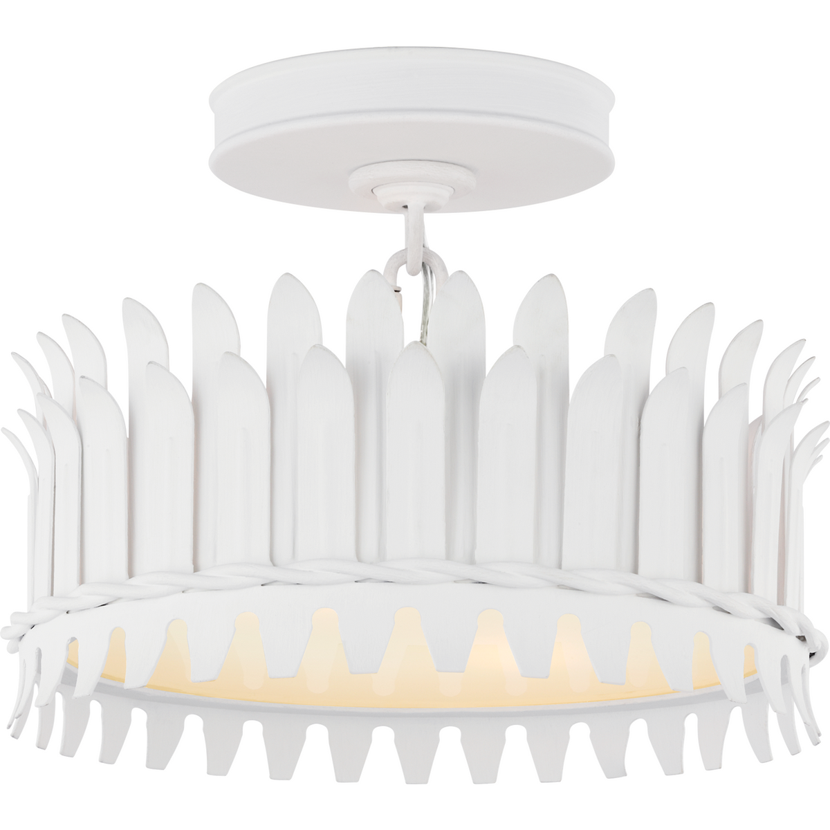 Visual Comfort Signature Collection Leslie 12" Semi Flush Mount