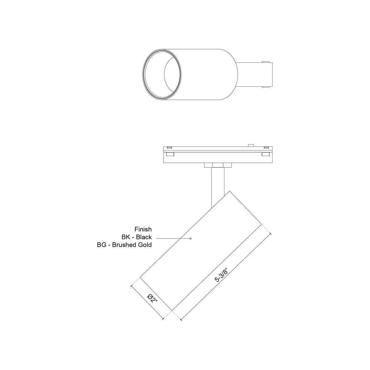 Paolo 25" Trilo Track Directional Light