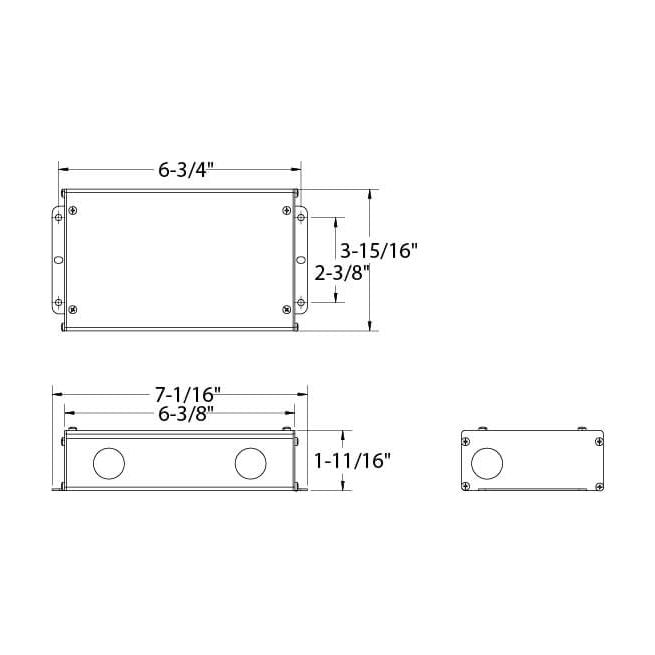 60W 24V Dimmable Hardwired Driver (Two Outputs)