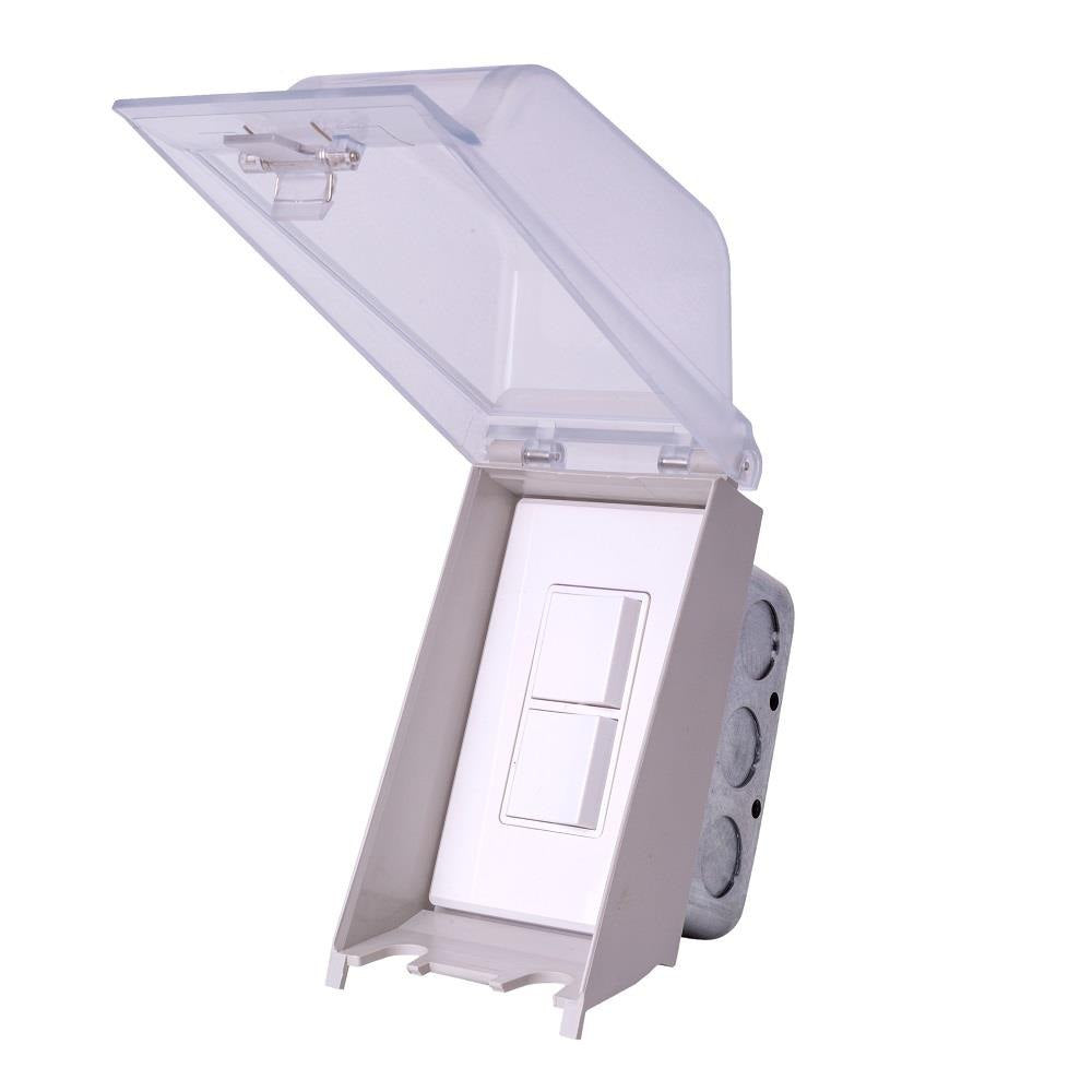 Single Duplex Switch Weatherproof Flush Mount and Gang Box 20 Amp Per Pole