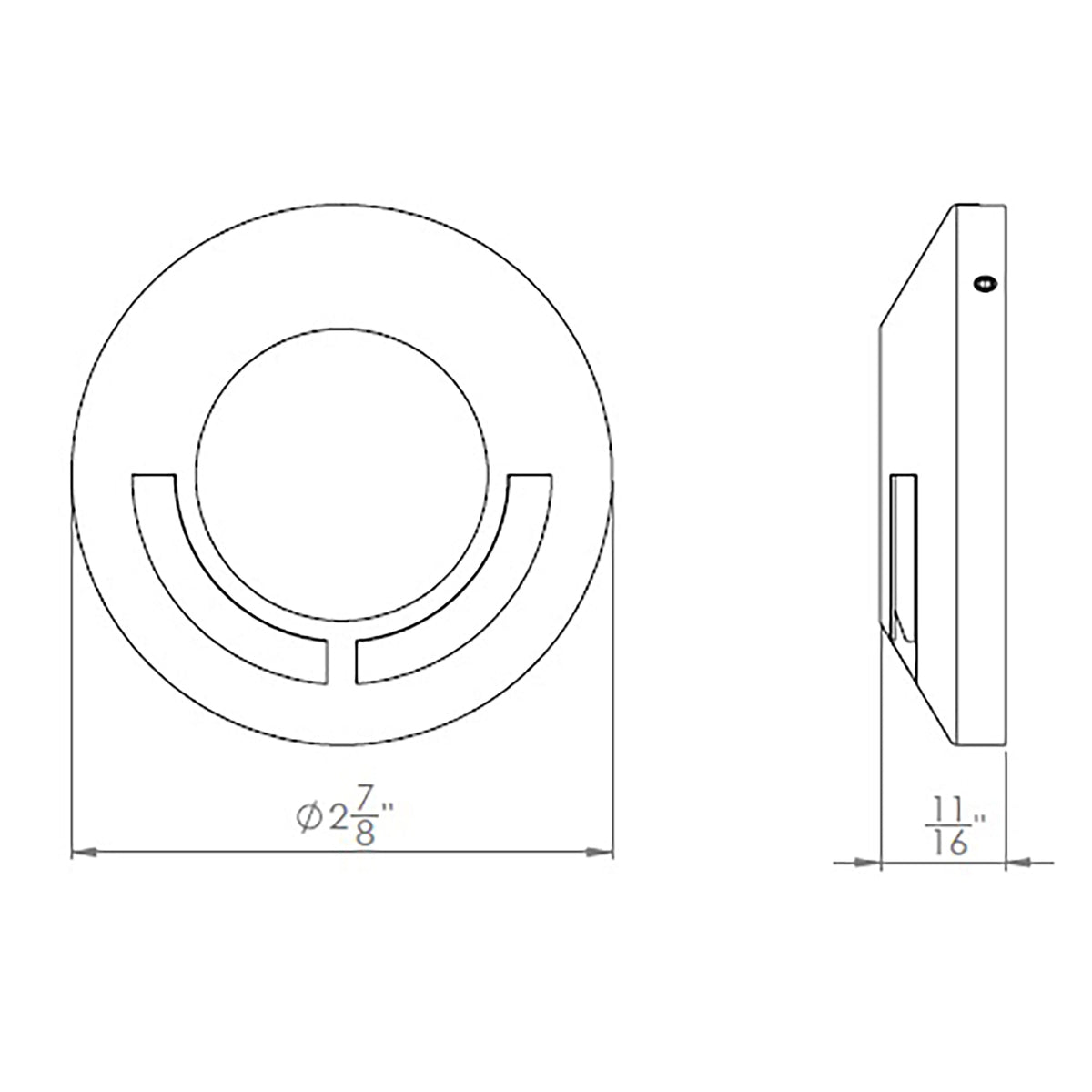 WAC Lighting LED 2" 12V Round Beveled Single Directional Top Surface ...