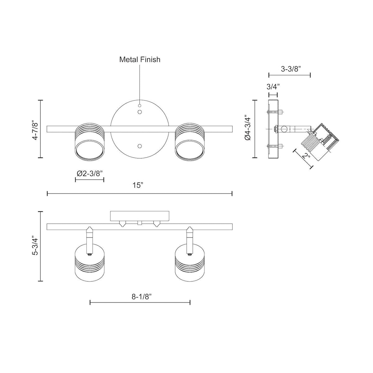 Lyra 2-Light LED Track