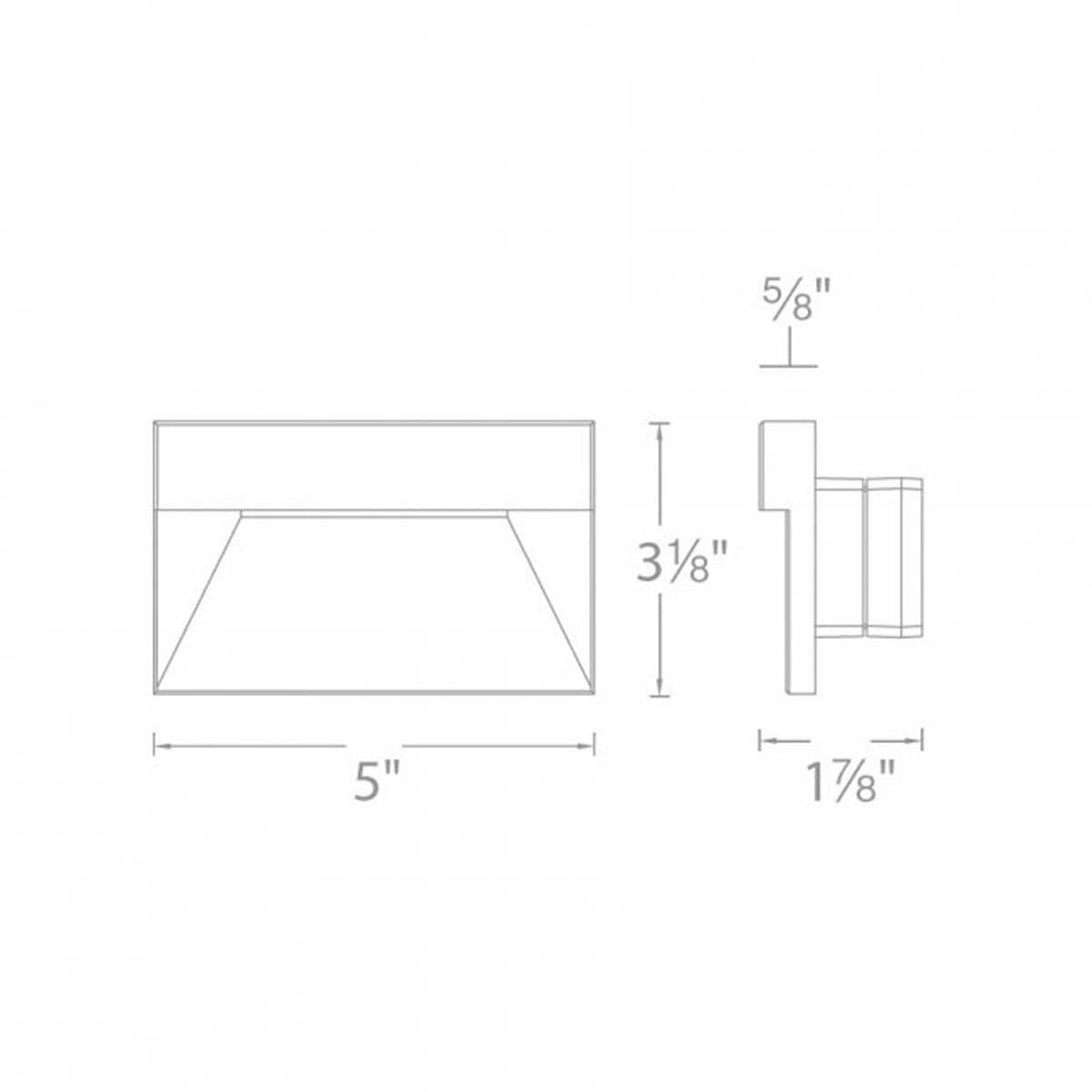 WAC Lighting LEDme 120V LED Horizontal Ledge Indoor/Outdoor Step and ...
